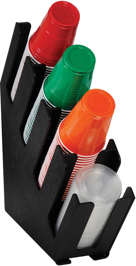 Dispense-Rite LID-4BT, 6-44 oz Cup & Lid Organizer, 4 Section ...