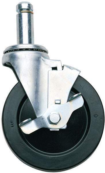 Metro 5MB, 5" Standard Stem Caster, Swivel w/ Brake & Resilient Flat ...