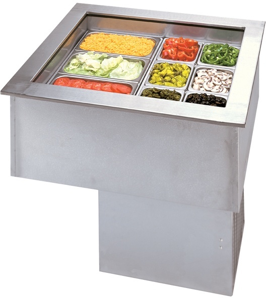 APW Wyott CW-4, Electric Drop-in Refrigerated Cold Food Well, 4 Pan