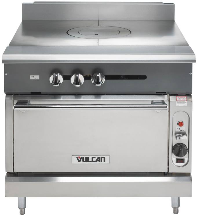 Vulcan V1FT36C-2, 77,000 Btu Propane Gas Heavy Duty Range, 1 36" French ...
