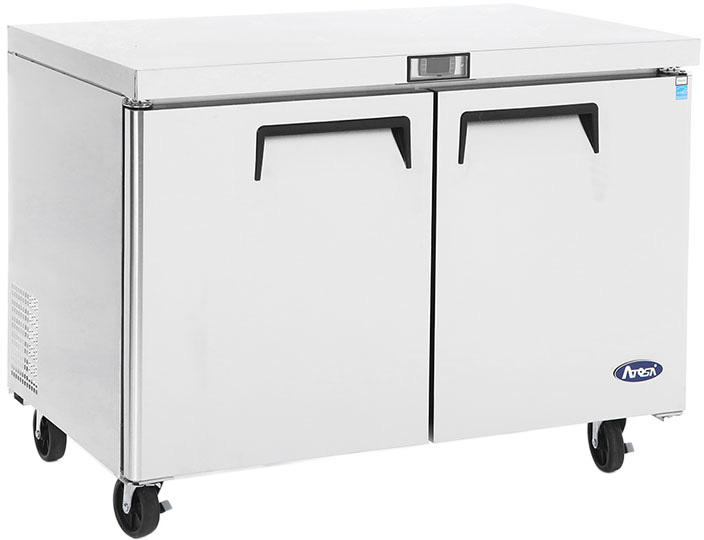 Atosa MGF8402GR, 48" 2 Solid Door Undercounter Refrigerator