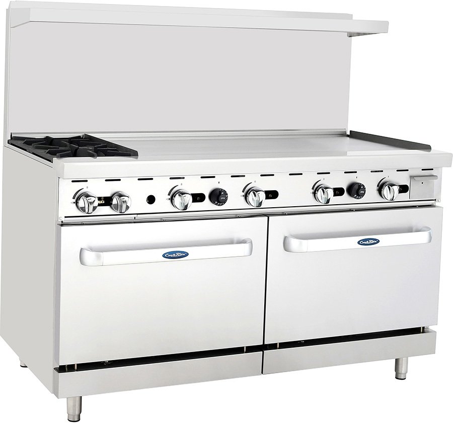 CookRite ATO-2B48G, 206,000 Btu Gas Restaurant Range, 2 Burner, 2 ...