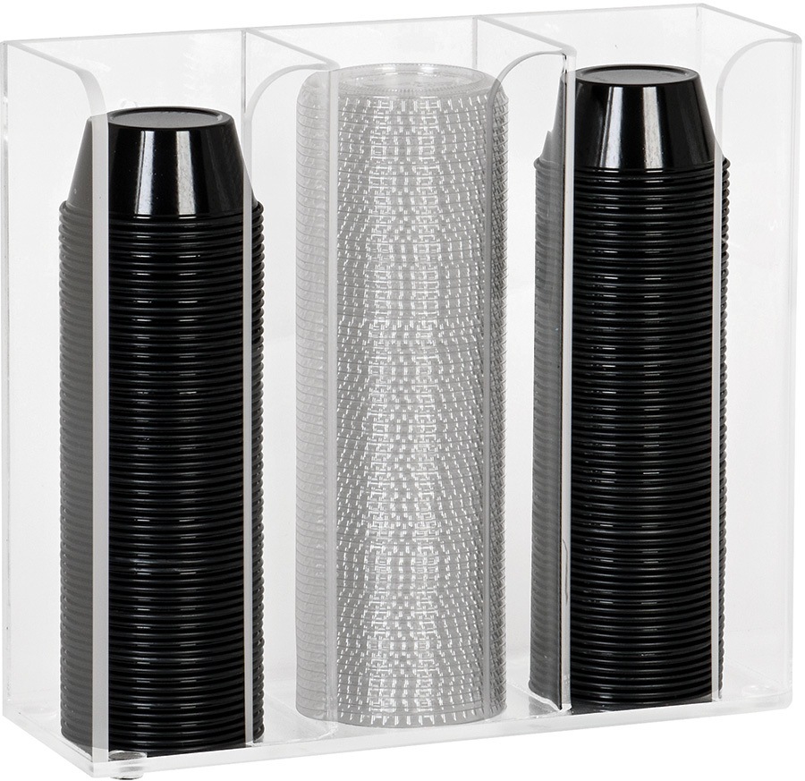 Dispense-Rite CTCO-3CL, 3" Portion Cup & Lid Dispenser, 3 Section ...