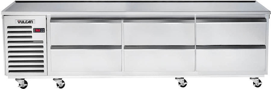 Vulcan VSC96, 96" 6 Drawer Refrigerated Chef Base Refrigerator, V Series