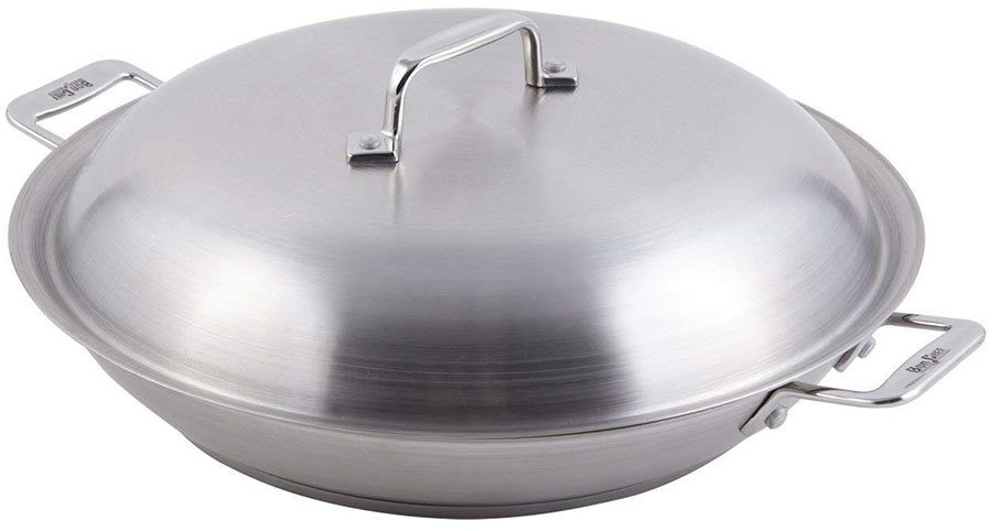 Bon Chef 60006, 3.5 Quart Cucina Brazier Pan, Stainless Steel