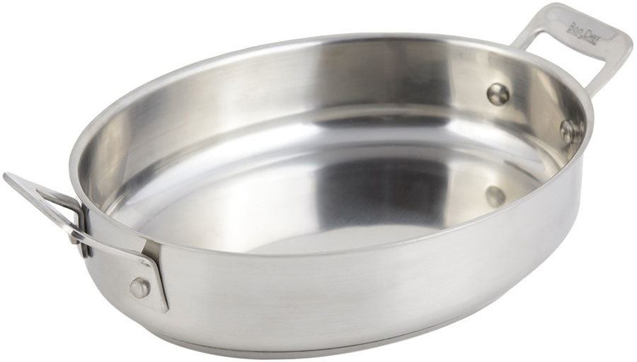 Bon Chef 60019, 9.6" Cucina Au Gratin Dish, Stainless Steel