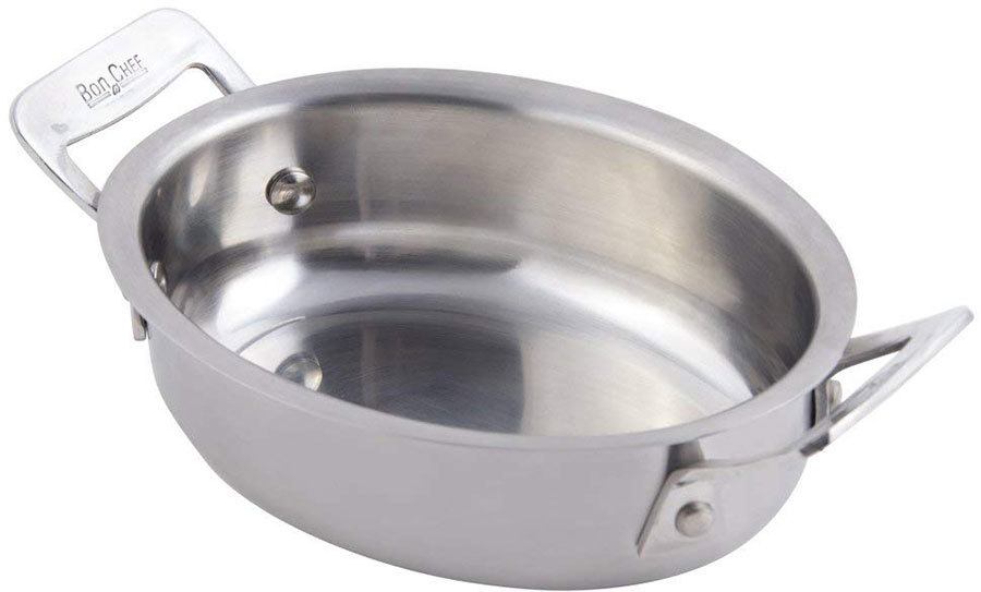 Bon Chef 60028, 20 oz. Miniature Cucina Casserole Dish, Stainless Steel