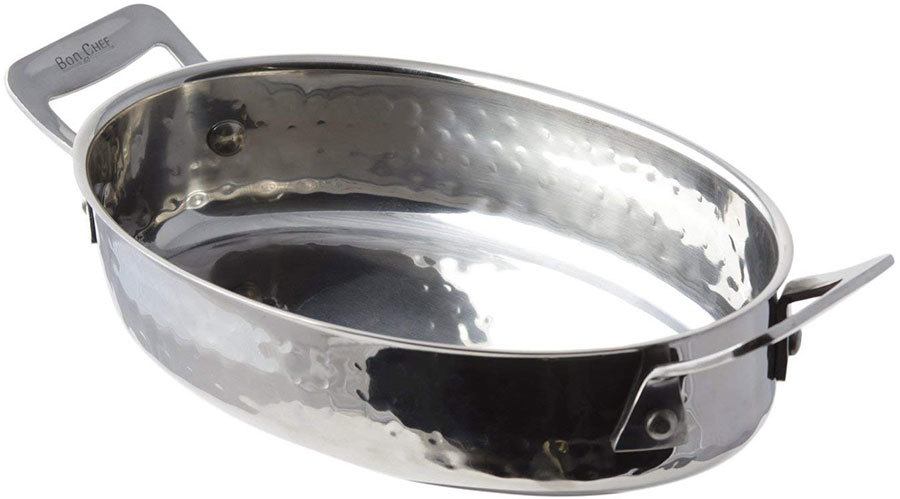 Bon Chef 60029HF, 36 oz. Cucina Casserole Dish, Oval, Stainless Steel ...