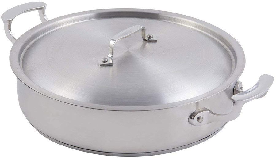 Bon Chef 60030, 6 Quart Cucina Brazier Pan, Stainless Steel