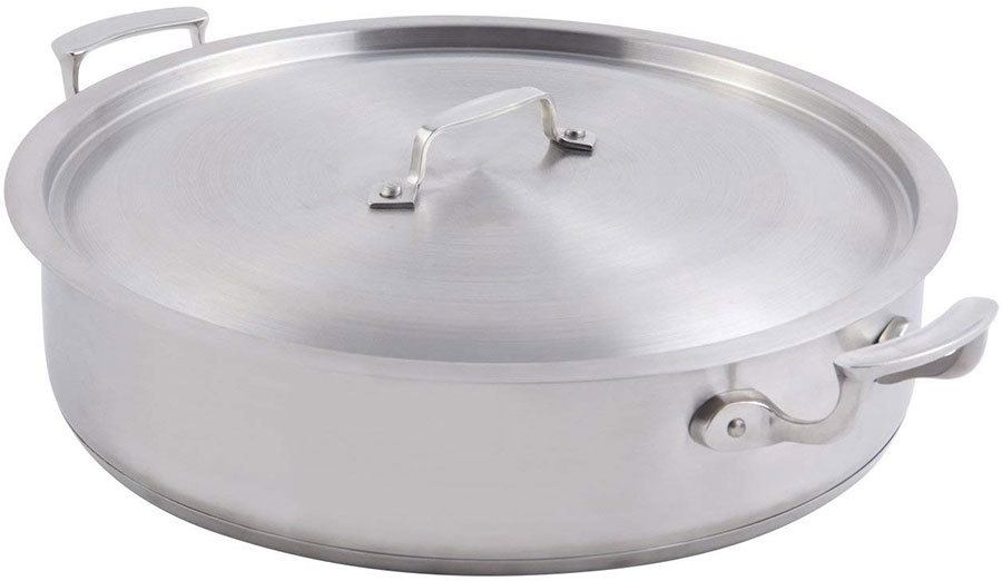 Bon Chef 60032, 9 Quart Cucina Brazier Pan, Stainless Steel