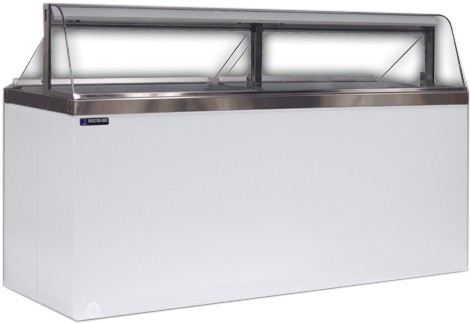 Master-Bilt DD-88CG, 90.75" Ice Cream Dipping Cabinet, Curved Glass, White
