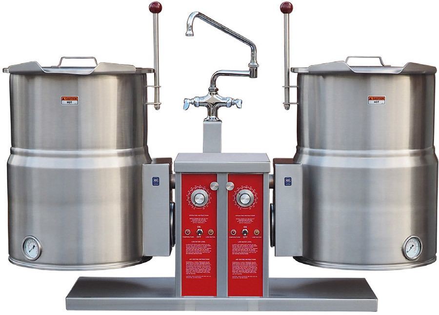 Crown EC-10TW-2, (2) 10 Gallon Electric 2/3 Jacket Steam Kettles ...