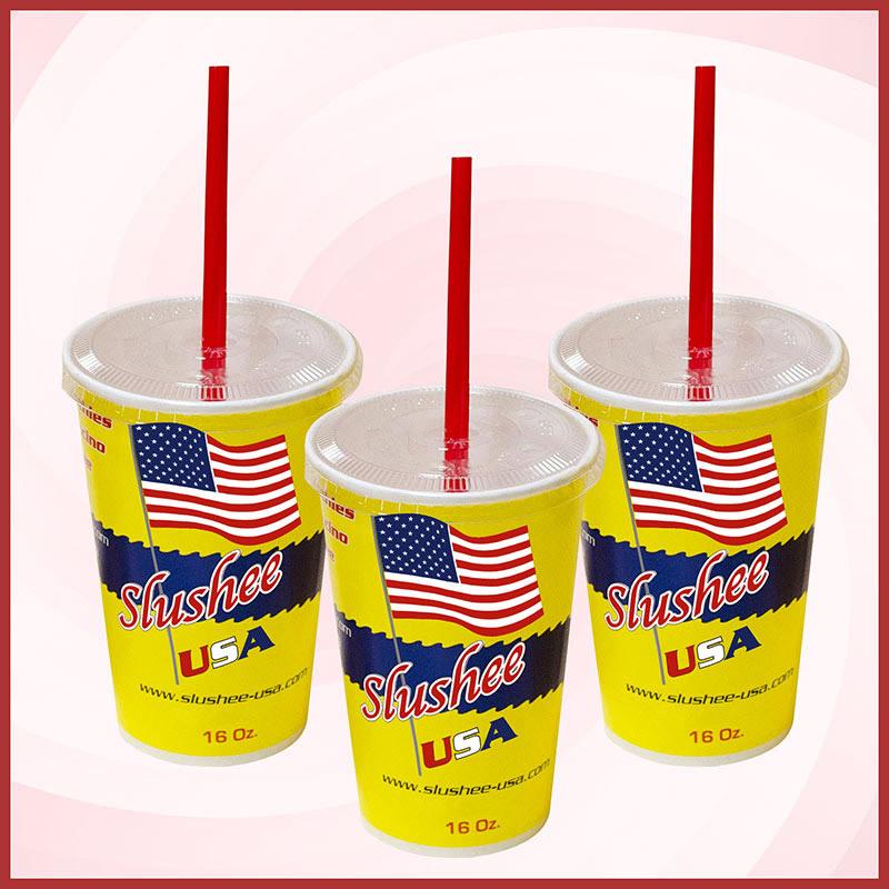 Slushee USA SLSHUSA16P, 16 oz. Slushee USA Paper Cold Cups (1000/case)
