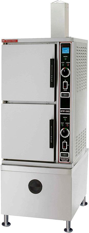Market Forge ETP-10G, 10 Pan Freestanding ECO-TECH Plus Gas Steamer w ...