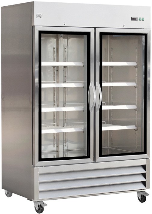 Ikon by MVP IB54RG, 54" 2 Glass Door Reach-in Refrigerator