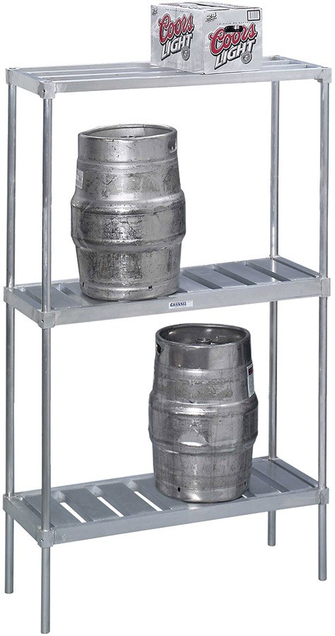 Channel Manufacturing KAR42, 4 Keg Aluminum Beer Keg Rack, 42" x 17" x 68"
