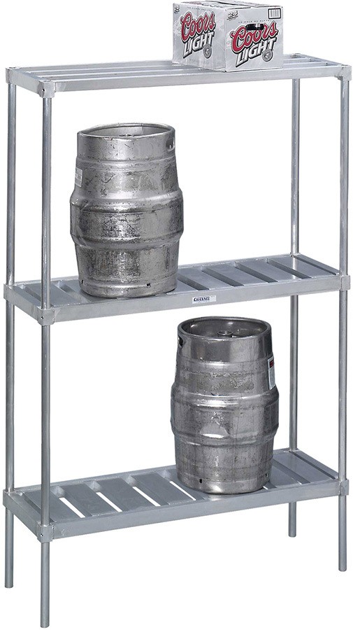 Channel Manufacturing KAR48, 4 Keg Aluminum Beer Keg Rack, 48" x 17" x 68"