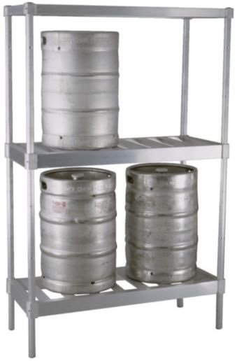 Eagle Group KR1842A-X, 4 Keg Aluminum Beer Keg Rack, 42" x 18" x 76"