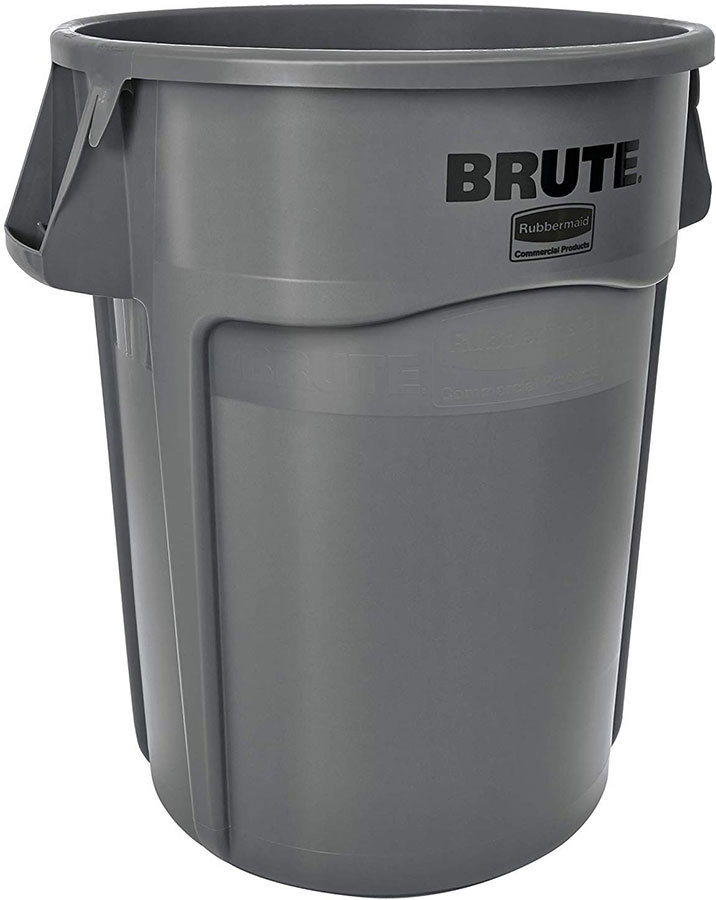Rubbermaid FG263200GRAY, 32 Gallon BRUTE® Heavy Duty Trash Can, Gray