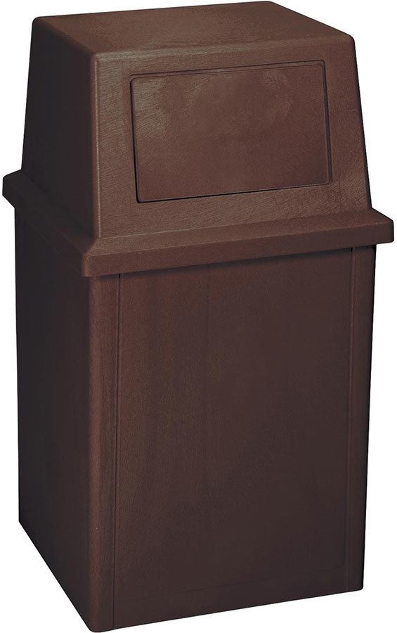 Continental Commercial 5735BN, 35 Gallon King Kan® Trash Can, Brown