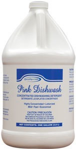 1 Gallon Pink Dishwashing Detergent - 4/Case