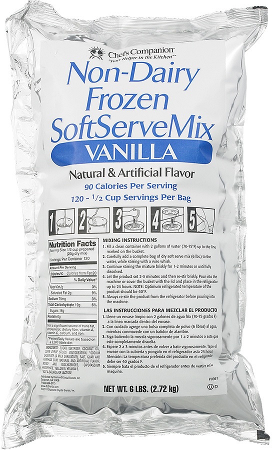 Diamond Crystal Brands 54018 6 Lb Non Dairy Vanilla Soft Serve Ice Diamond Crystal Brands 54018 6 Lb Non Dairy Vanilla Soft Serve Ice