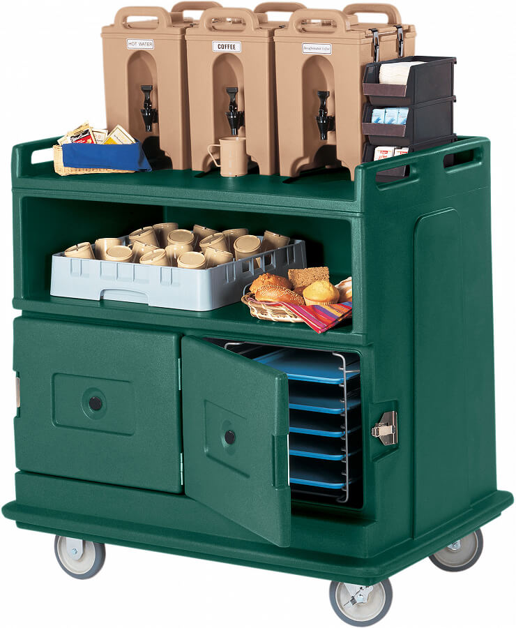 Cambro MDC24192 Beverage Service Cart, Green