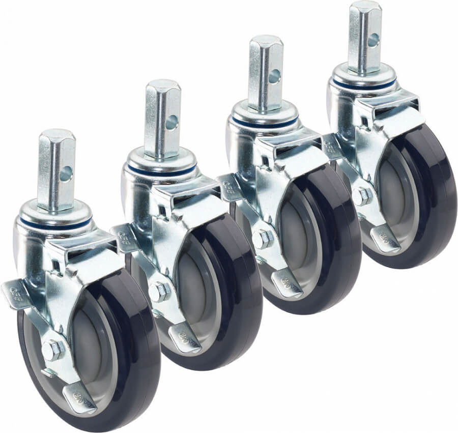 Krowne 28-130S, 5" Swivel Stem Casters, Set of 4