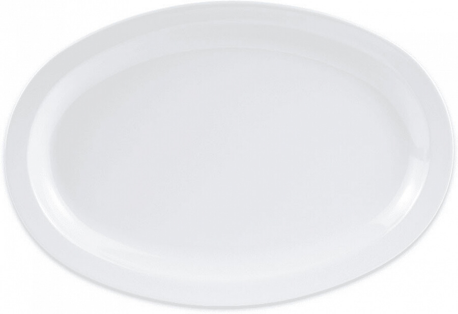 GET OP-612-W, 11 3/4" x 8 1/4" Oval Melamine Platter, White (24/case)