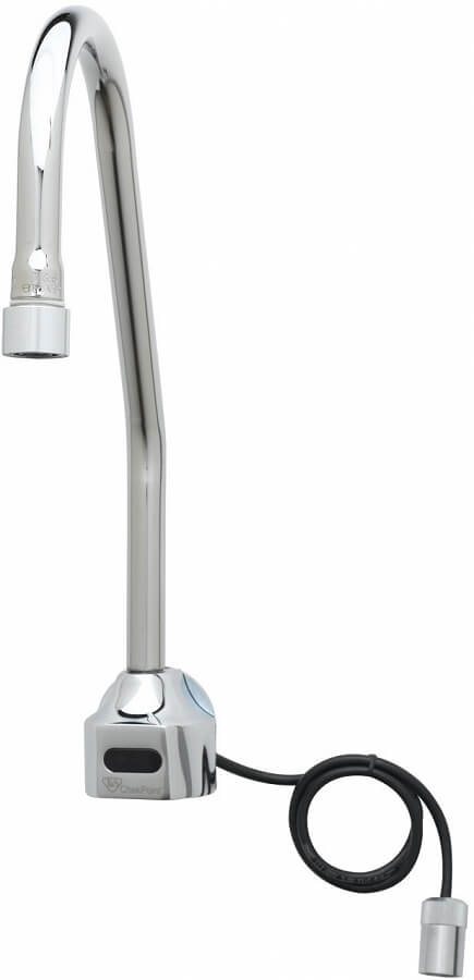 T&S Brass EC-3101-LF22-SB, Wall Mount Electronic Hands-Free Gooseneck ...