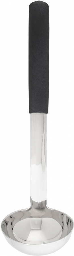 TableCraft AM5303BK, 9 1/2" Stainless Steel 3 oz Ladle w/ Antimicrobial ...