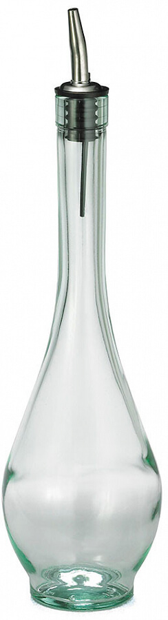 TableCraft H931, 16 oz Glass Siena™ Olive Oil Cruet Bottle w/ Stainless ...
