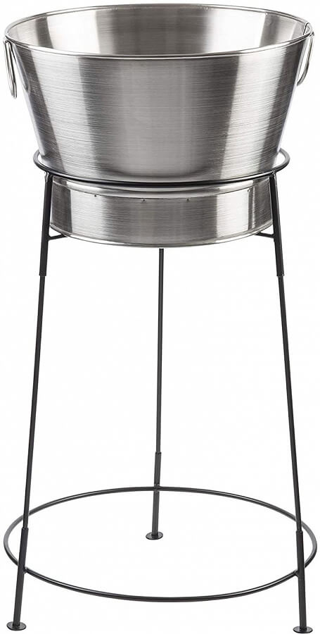 TableCraft BT2137N, 11 Gallon Stainless Steel Beverage Tub w/ Stand