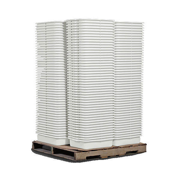 TableCraft P1537W, 21 1/4" x 15 1/2" x 7 1/8" Polyethylene Bus Tub ...