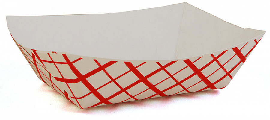 Southern Champion Tray 0413, 3 Lb Paperboard Food Tray, Red / White ...