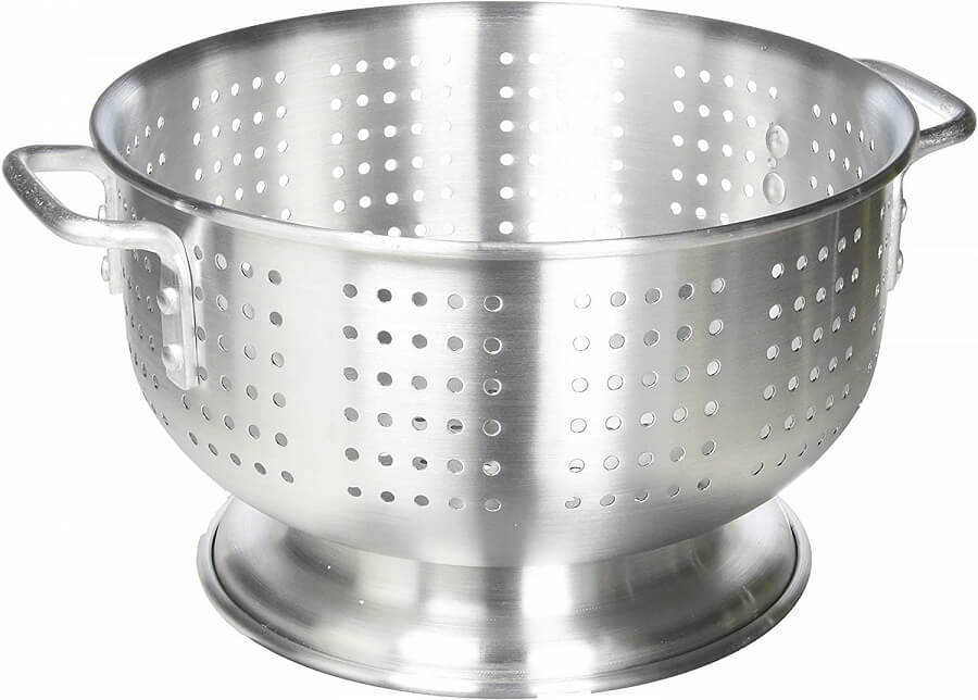 Winco ALO-8BH, 8 Qt Aluminum Colander w/ Base