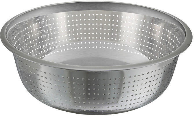 Winco CCOD-13S, 9 Qt Stainless Steel Chinese Colander, Fine