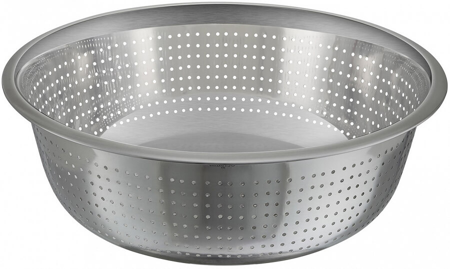 Winco CCOD-15S, 13 3/4 Qt Stainless Steel Chinese Colander, Fine