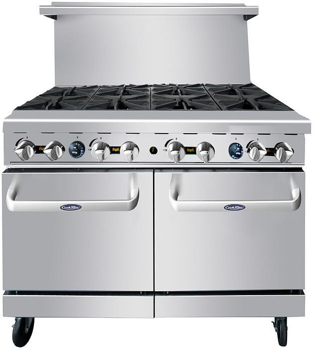 CookRite AGR-8B-NG, 304,000 Btu Natural Gas Restaurant Range, 8 Burner ...