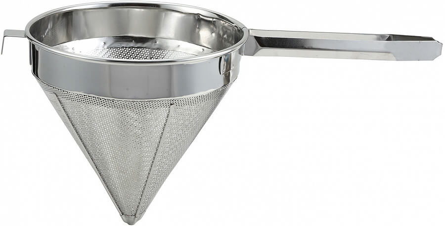 Winco CCS-12F, 12" Stainless Steel Fine Mesh China Cap Strainer