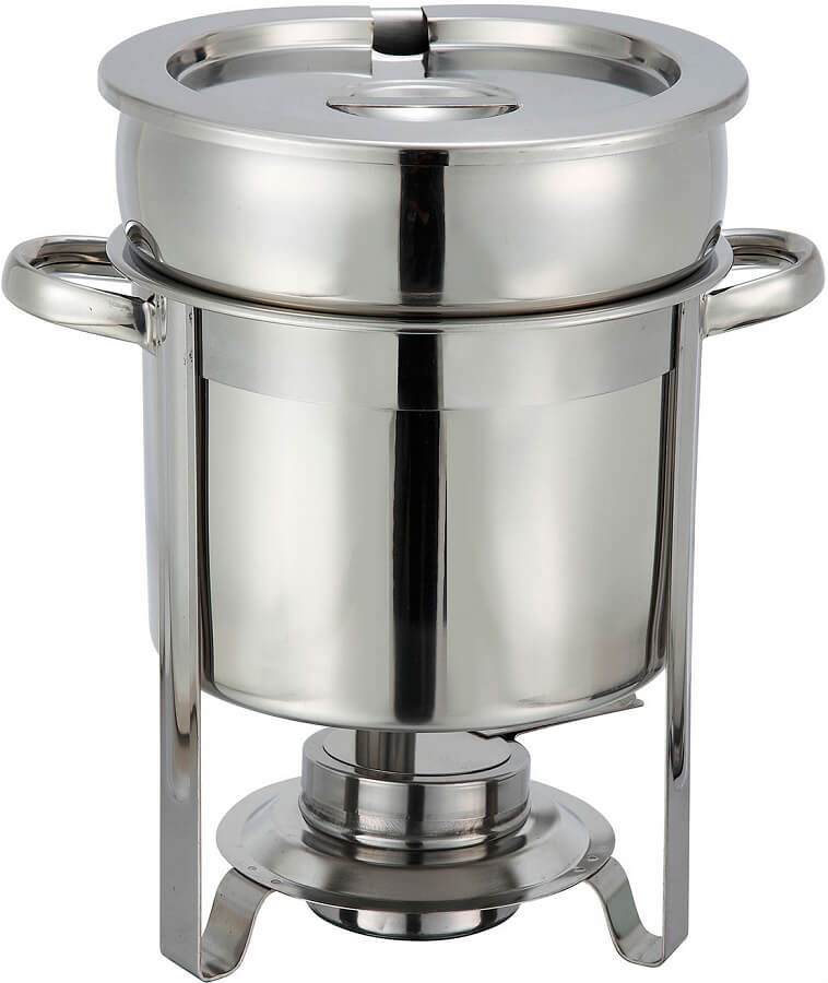 Winco 207, 7 Quart Round Soup Warmer / Chafer