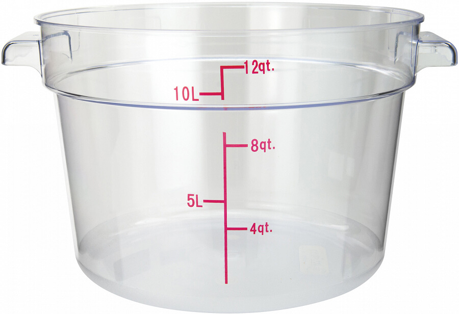 Winco PCRC-12, 12 Qt Polycarbonate Food Storage Container, Clear