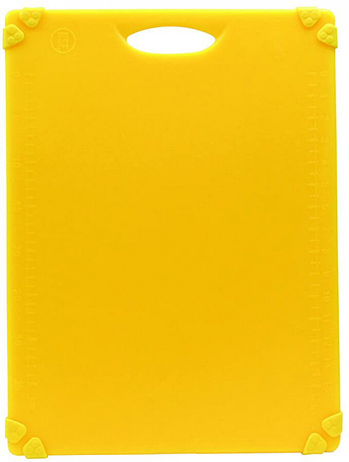TableCraft CBG1520AYL, 20" x 15" x 1/2" Polypropylene Grippy Cutting ...