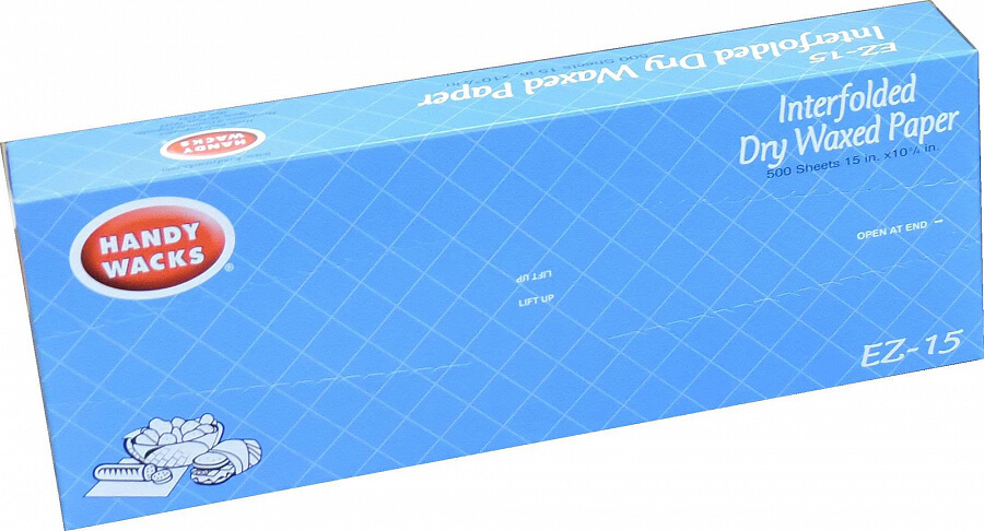 Handy Wacks EZ-15N, 15” x 10 3/4” EZ-Wrap Interfolded Dry Wax Deli ...