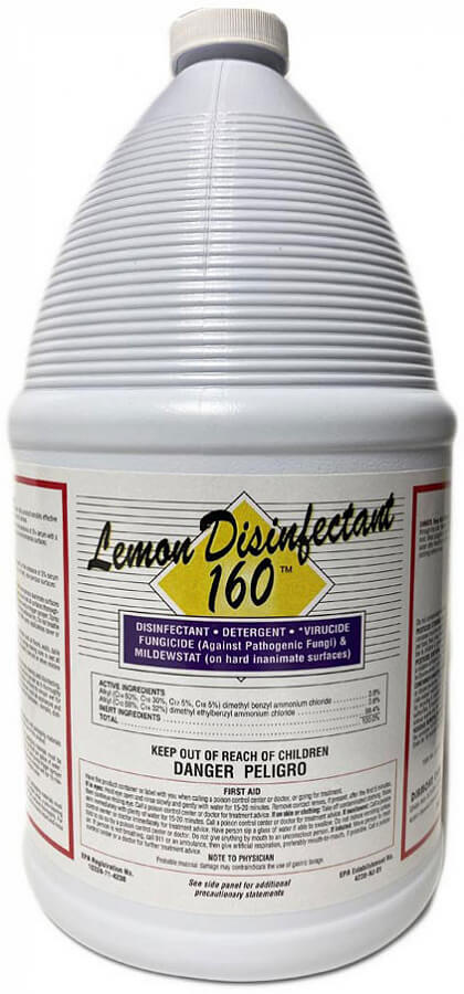 Diamond Chemical Company Lemon Disinfectant 160, 1 Gallon Surface Lemon ...