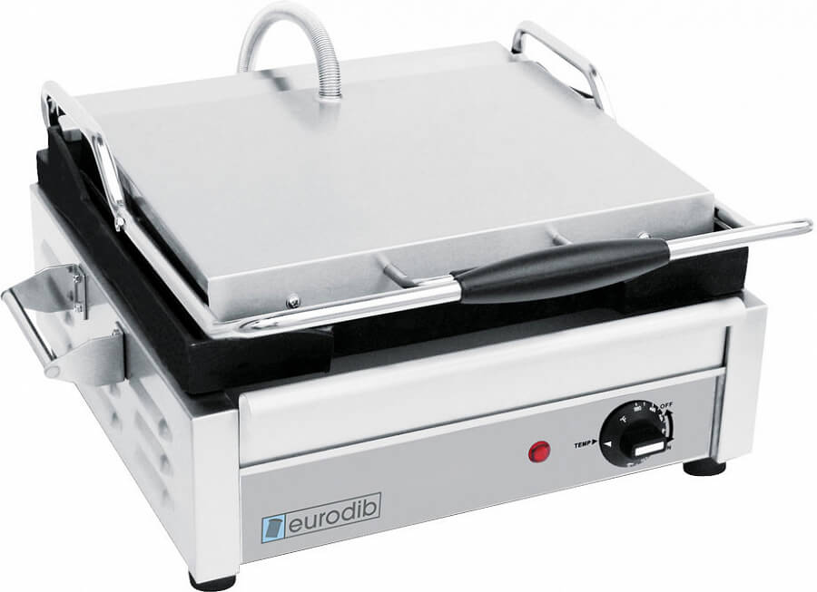 Eurodib SFE02340-120, 1,800 Watt Panini Sandwich Grill, Single, Flat ...