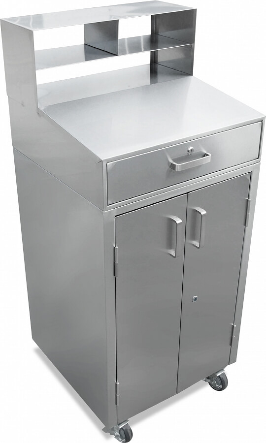 Omcan USA 43470, 24" x 23" Mobile Stainless Steel Receiving Desk