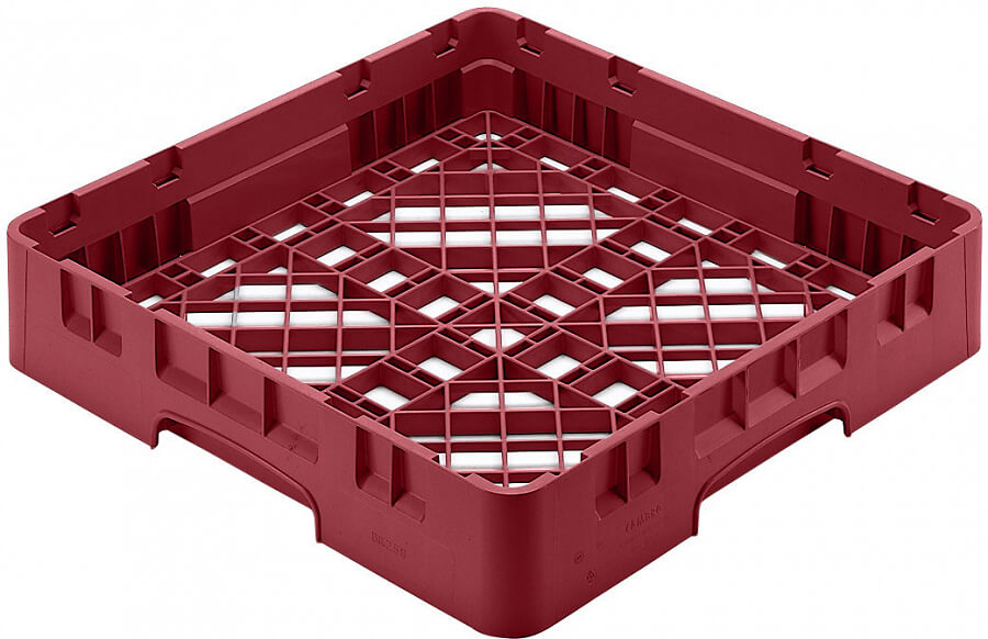Cambro BR258416, 1 Compartment Camrack Full Size Base Rack, Cranberry